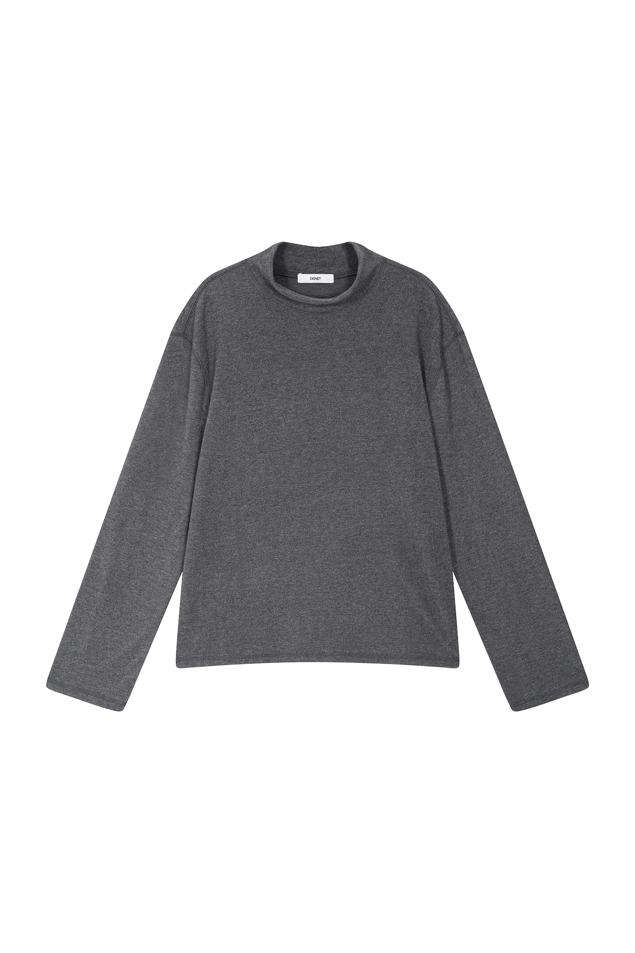 WARM HALF NECK T-SHIRT IN GREY - DEINET