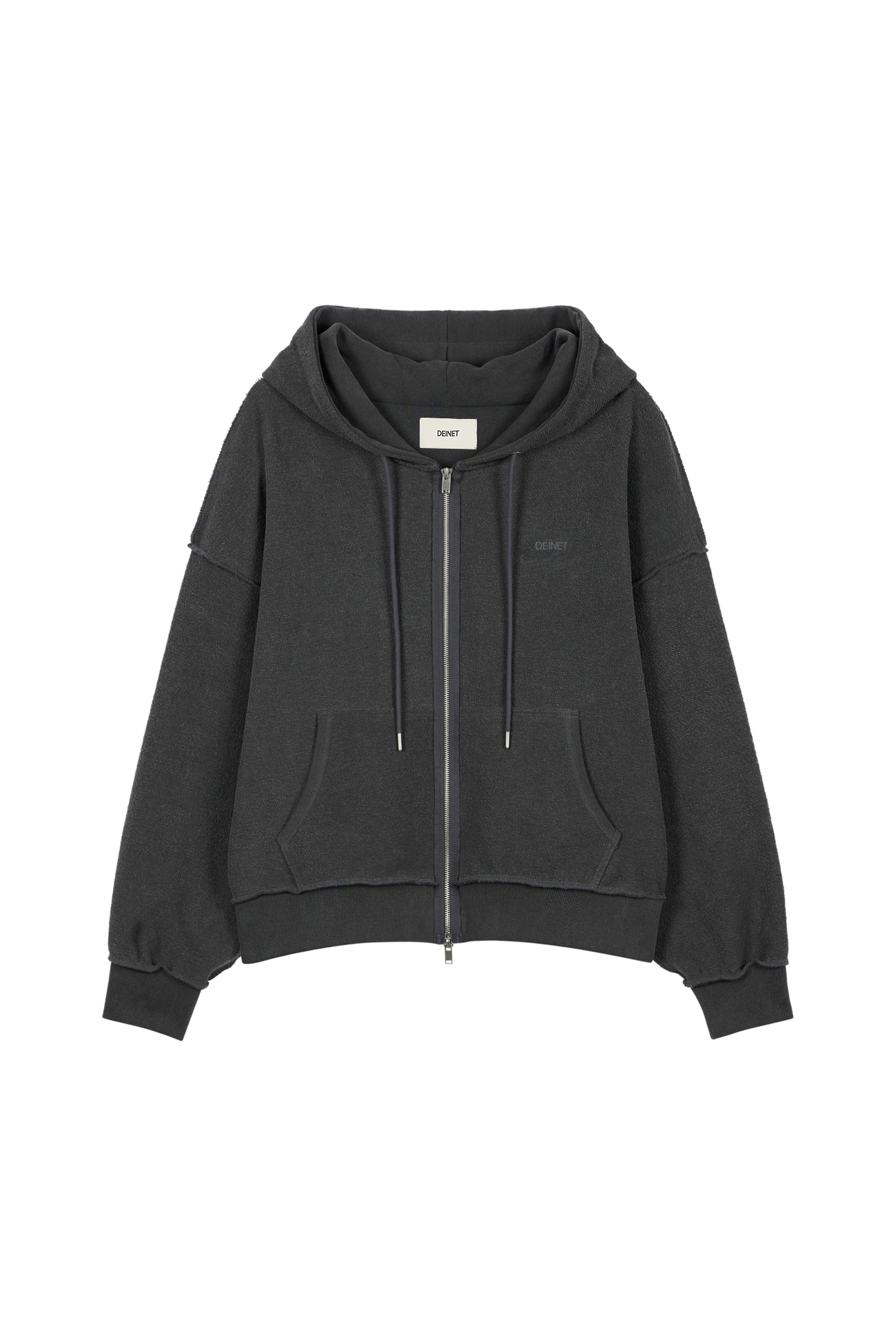 DEINET INSIDE OUT ZIP-UP IN CHARCOAL - DEINET