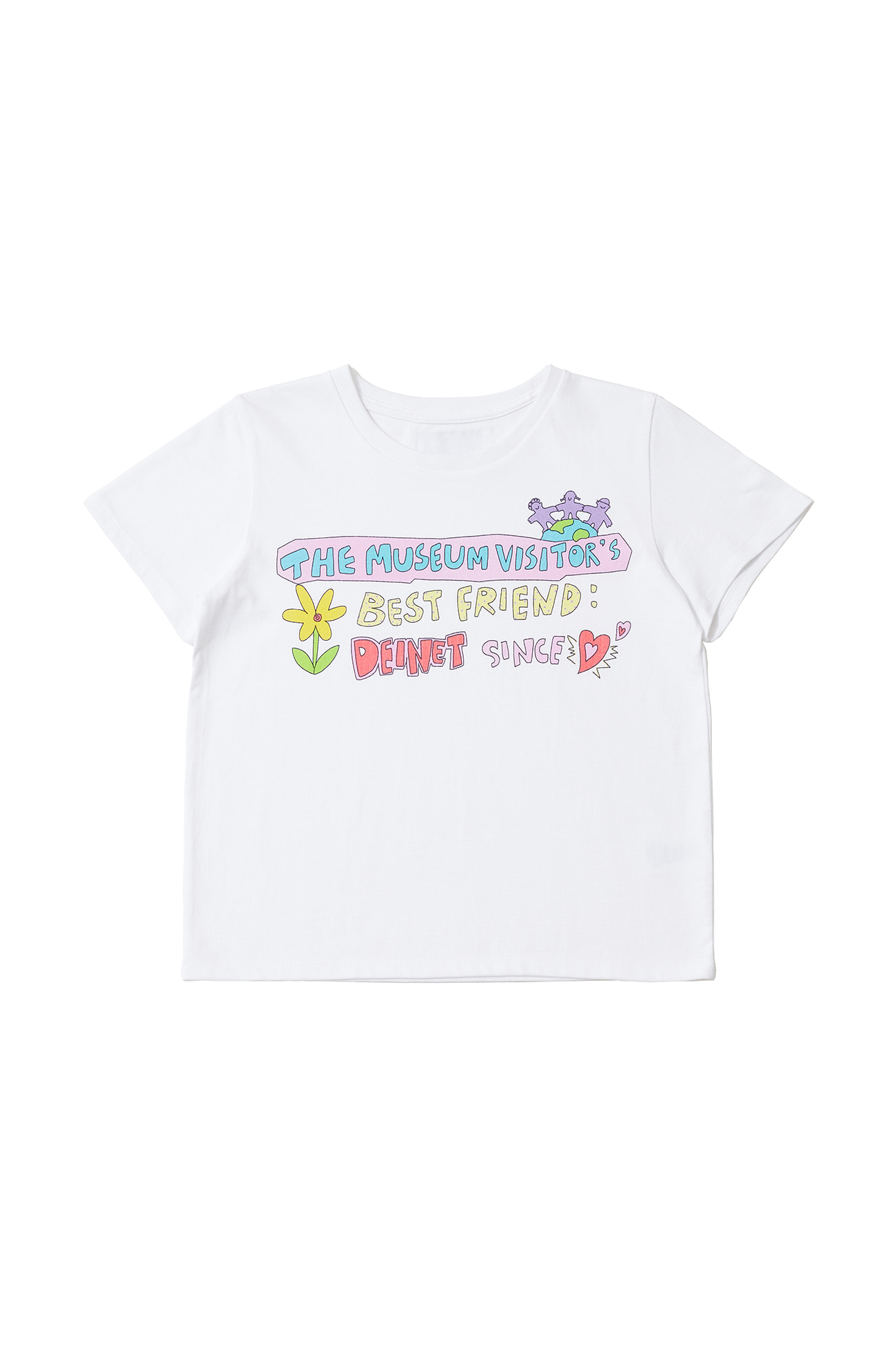 DEINET X TMV BEST FRIEND T-SHIRTS IN WHITE - DEINET