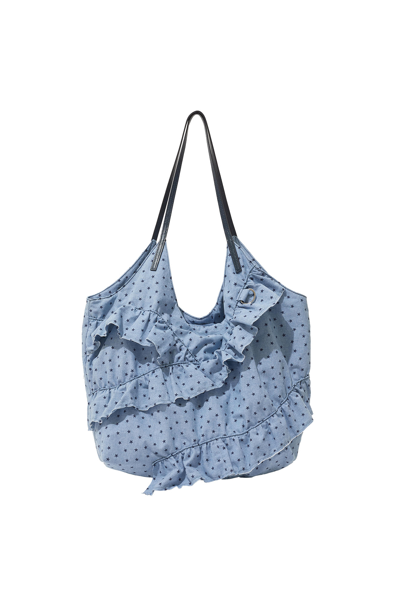 DEINET X TMV STAR FRILL BIG BAG IN DENIM | DEINET