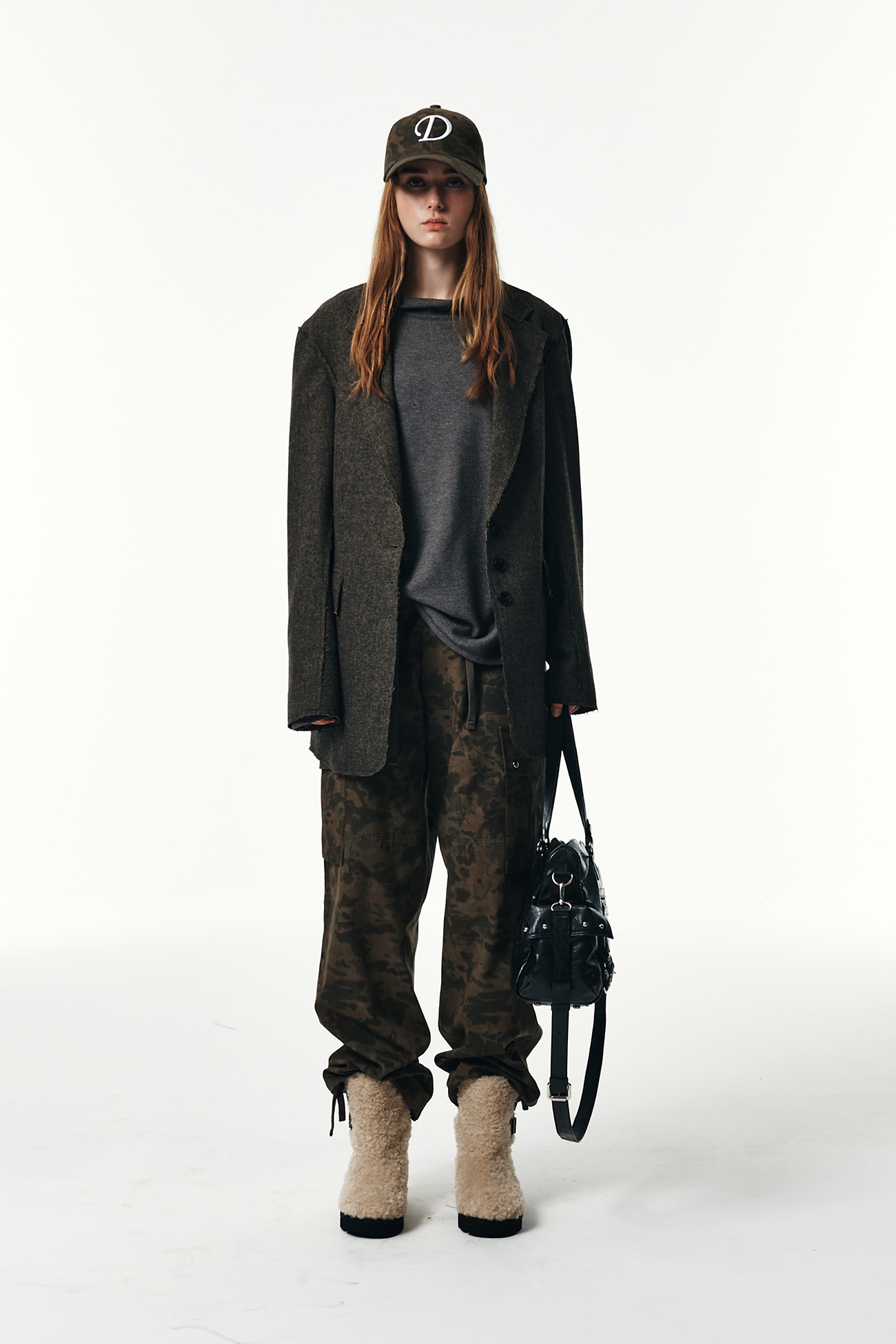 ROUGH-CUT BLAZER IN CHARCOAL - DEINET