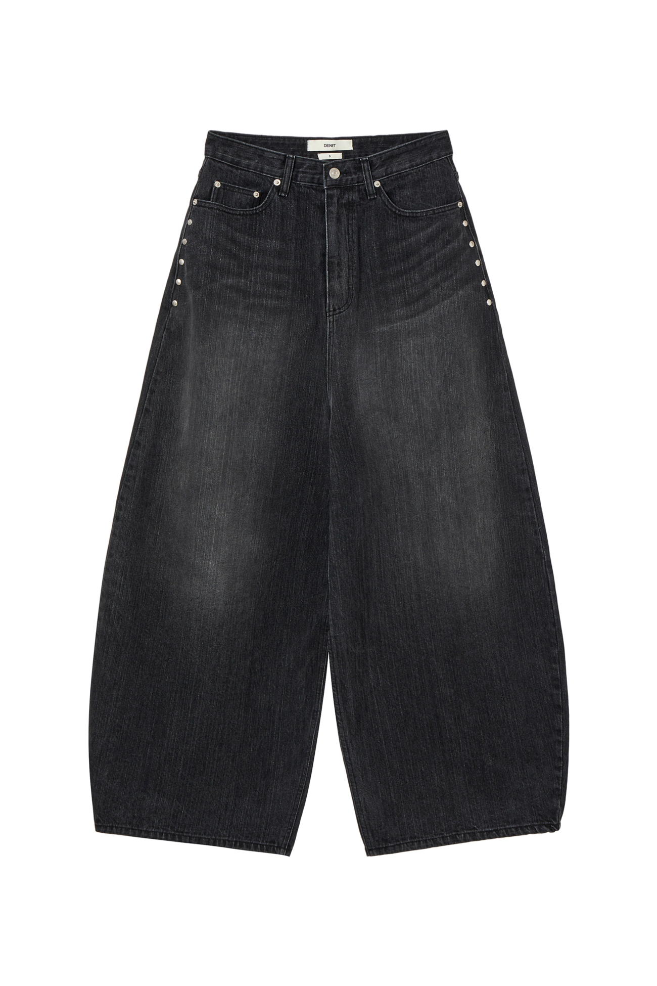 BALLOON FIT DENIM JEANS IN BLACK | DEINET