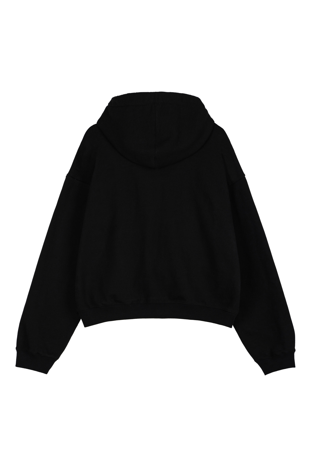RIBBON STRING POINT HOODIE IN BLACK - DEINET