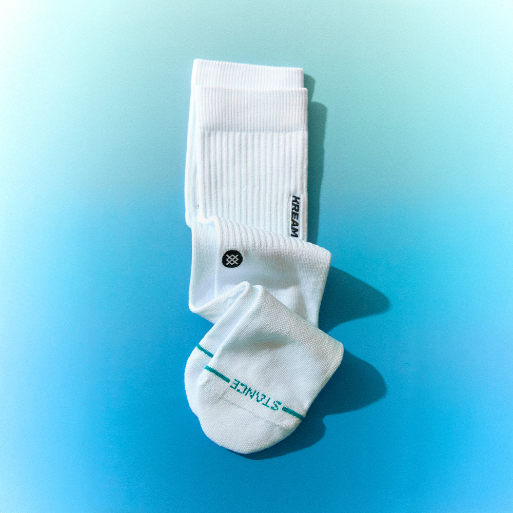 [KREAM X STANCE] [UNISEX] 베이직 크루 STC-A556D25KRM-WHT - STANCE