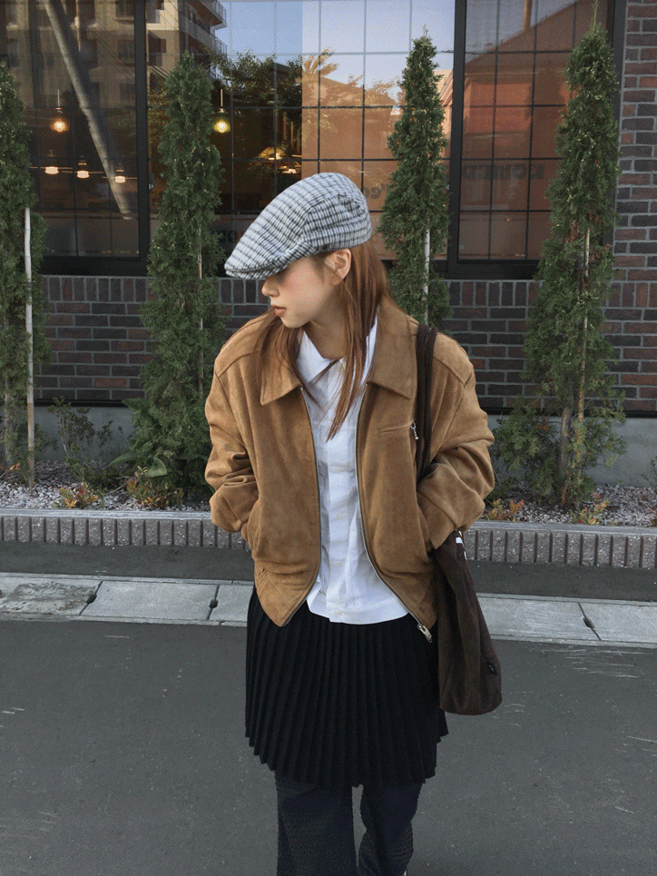 [문의 폭주/Awaii Pick!] 코메 스웨이드 자켓 (2 Color) - 아와이(Awaii)