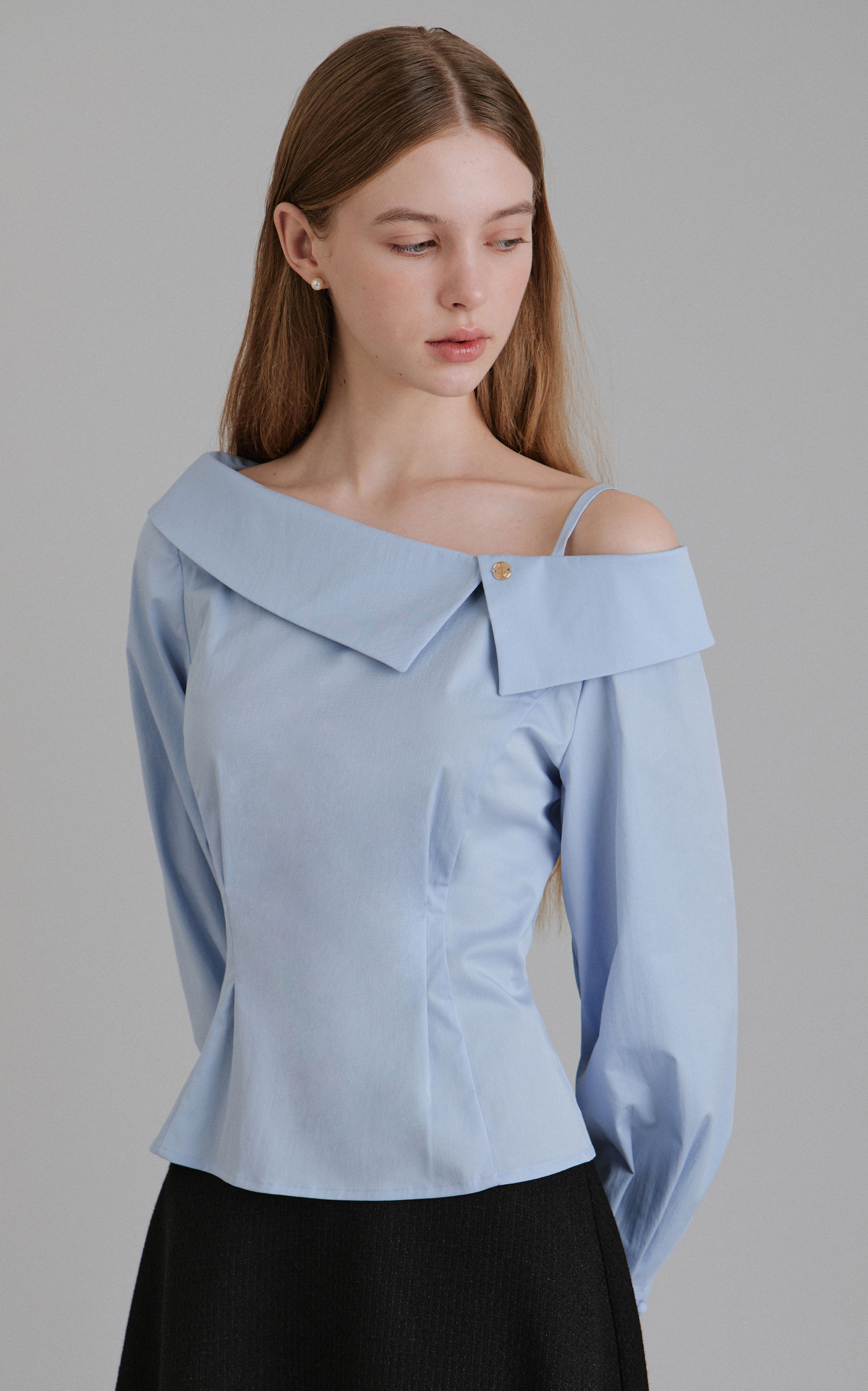 MULE OFF SHOULDER BLOUSE_LIGHT BLUE - TOWAV