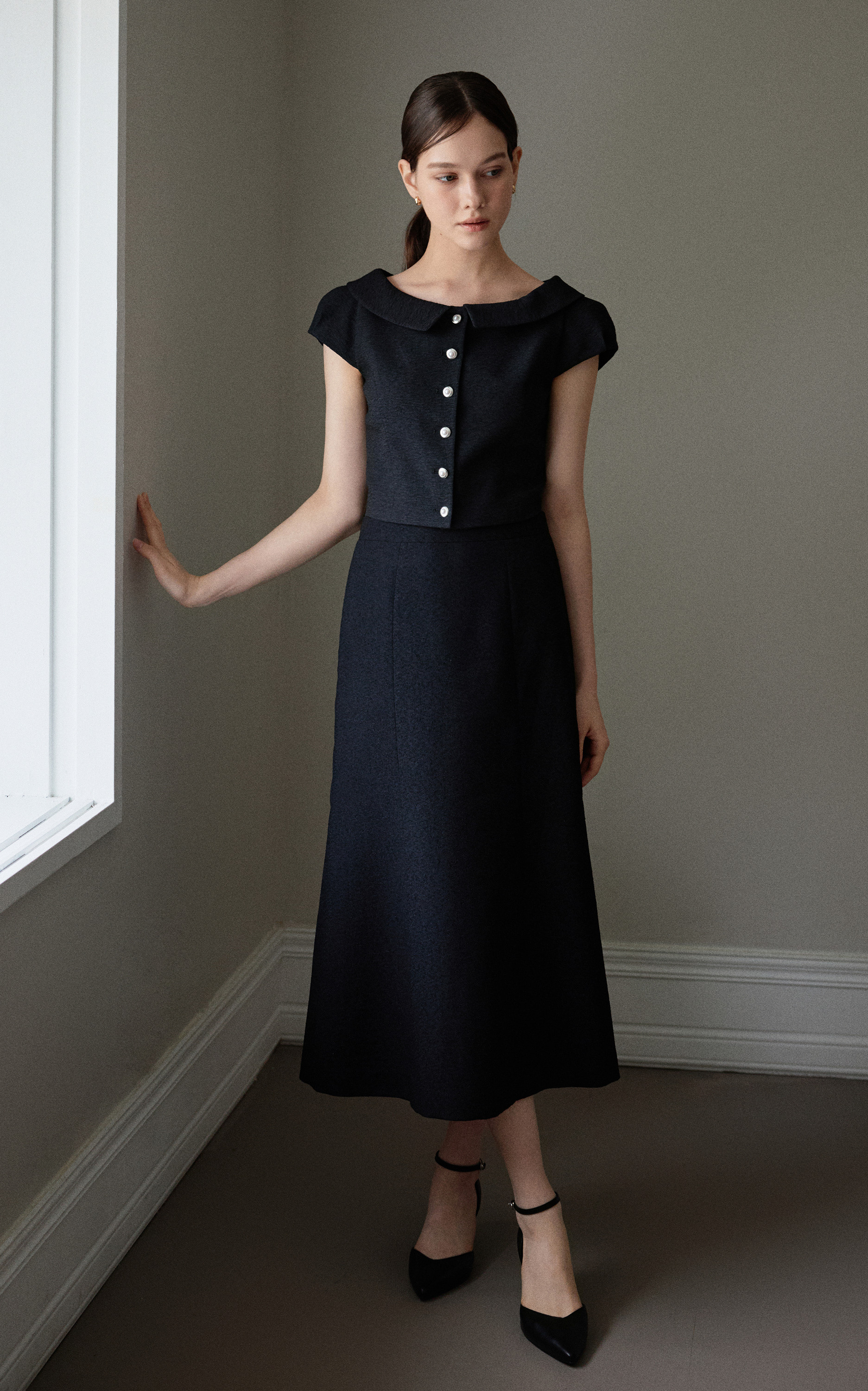 ANN MERMAID SKIRT_BLACK - TOWAV