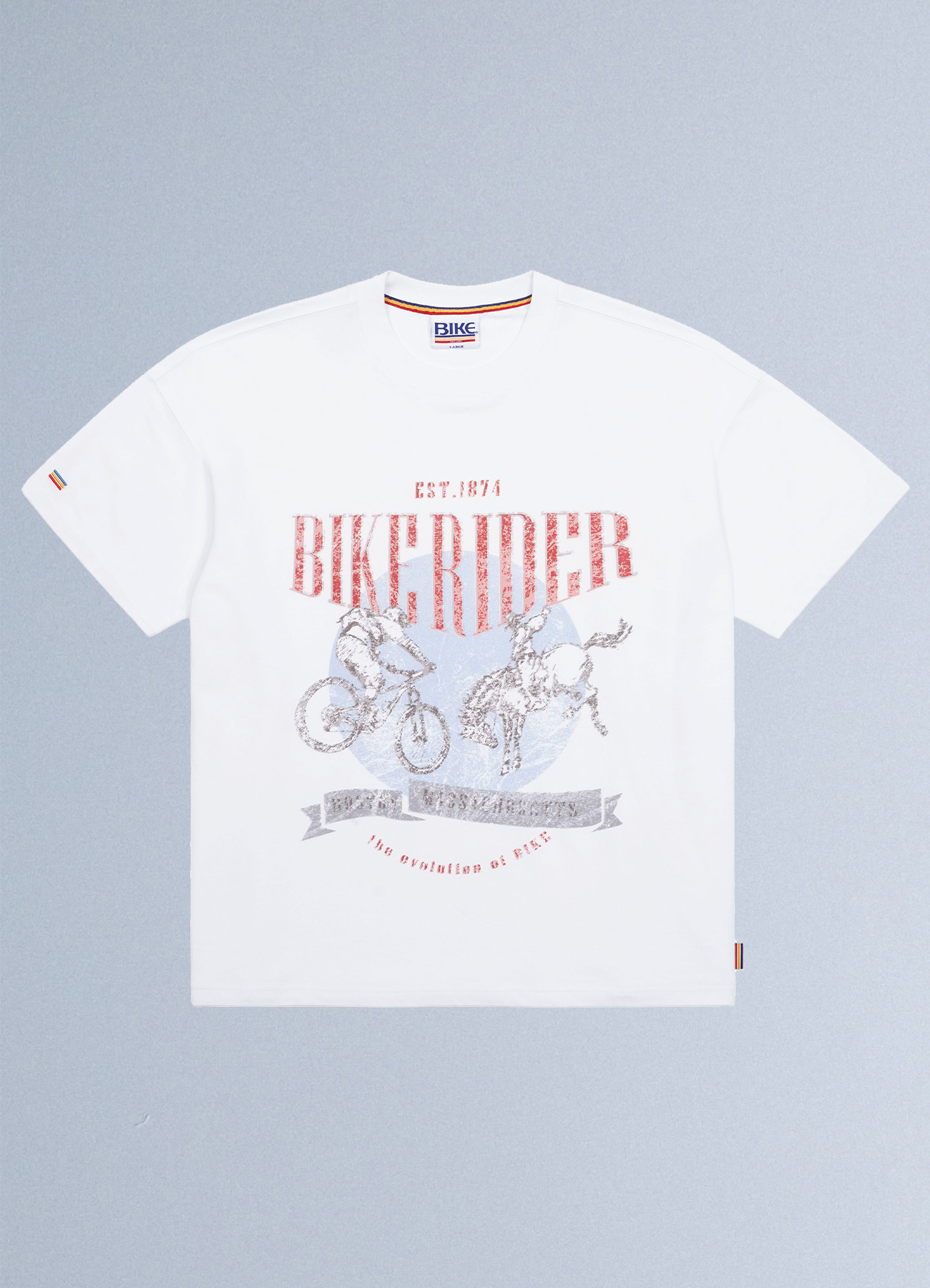 BIKE HORSE RIDER T-SHIRTS _ WHITE - bike