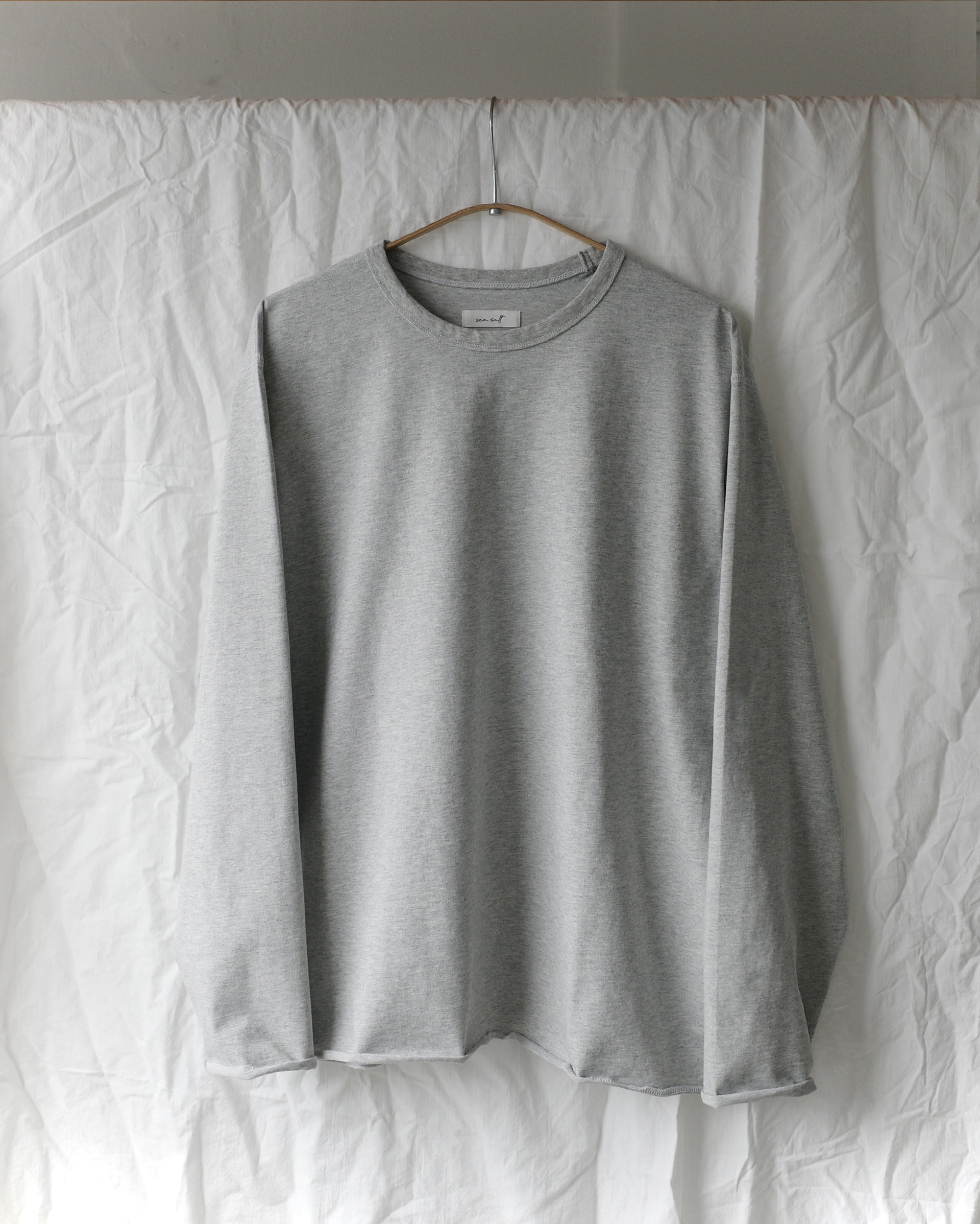 Loop hem long sleeve (gray) - 씨솔트