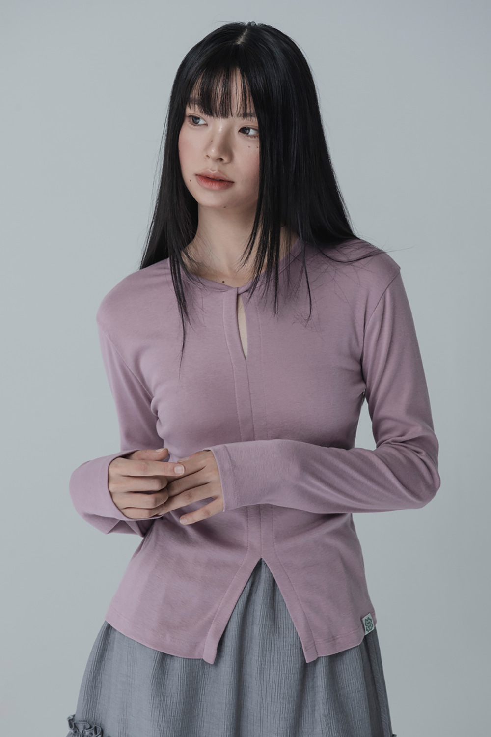 VIVIAN TRIM TWIST T-SHIRT_INDIE PINK | 마스언에브릴