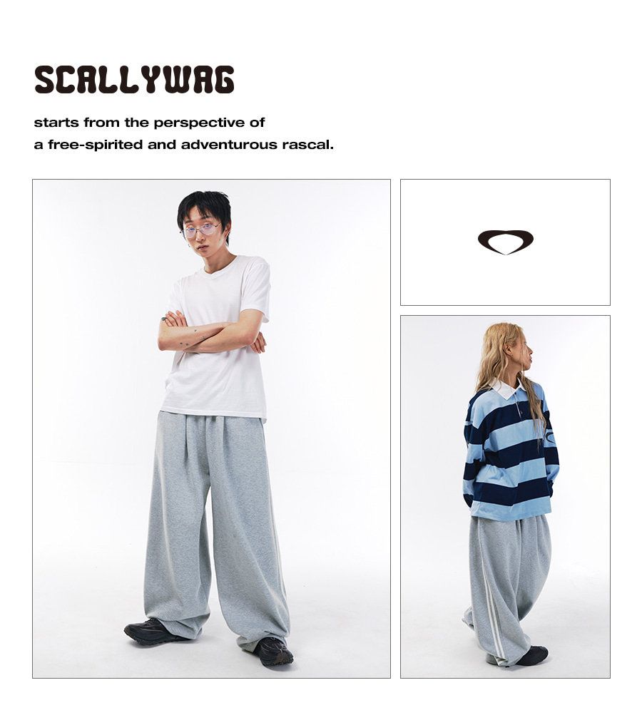 MUSINSA | SCALLYWAG Line Training Pants [Gray]