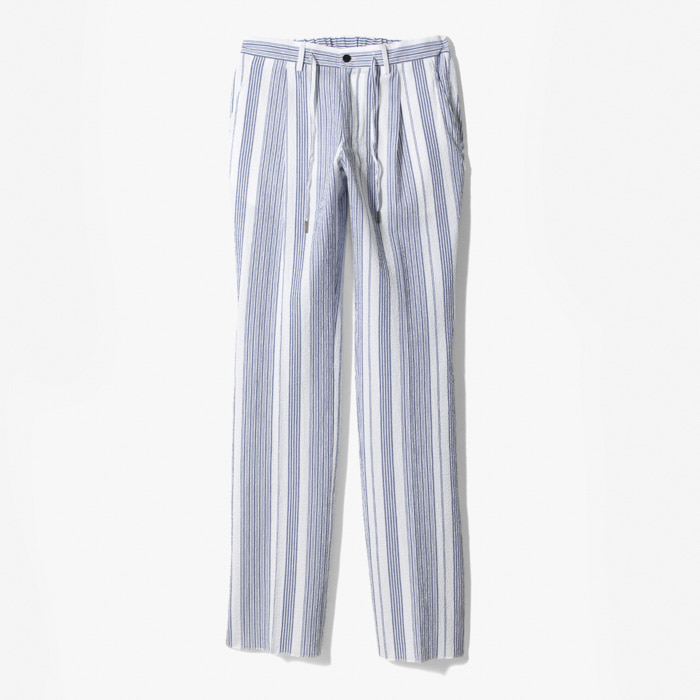 36B DRAW STRING CHINO PANT (SEERSUCKER) WASHED BLUE - 샌프란시스코마켓