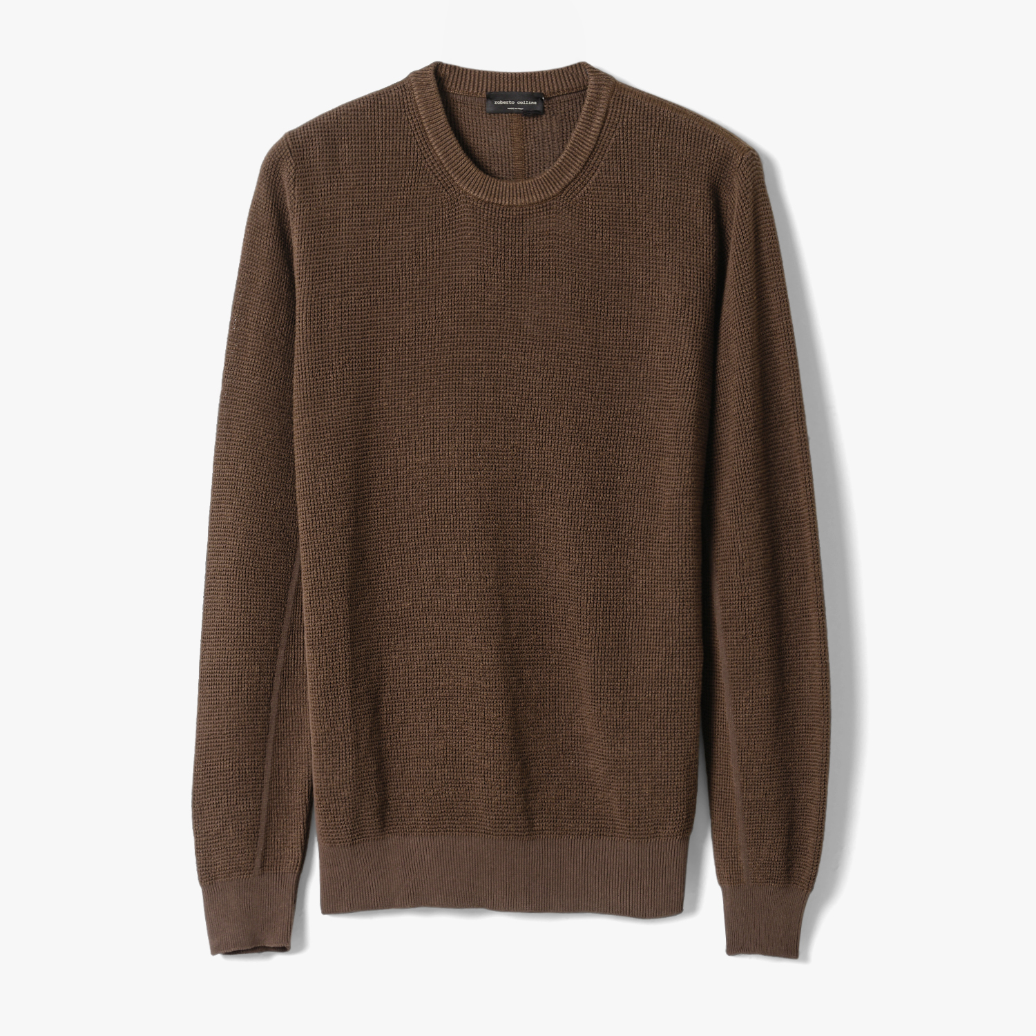 MILITARY STITCH LONG SLEEVE CREWNECK KNIT COCOA - 샌프란시스코마켓