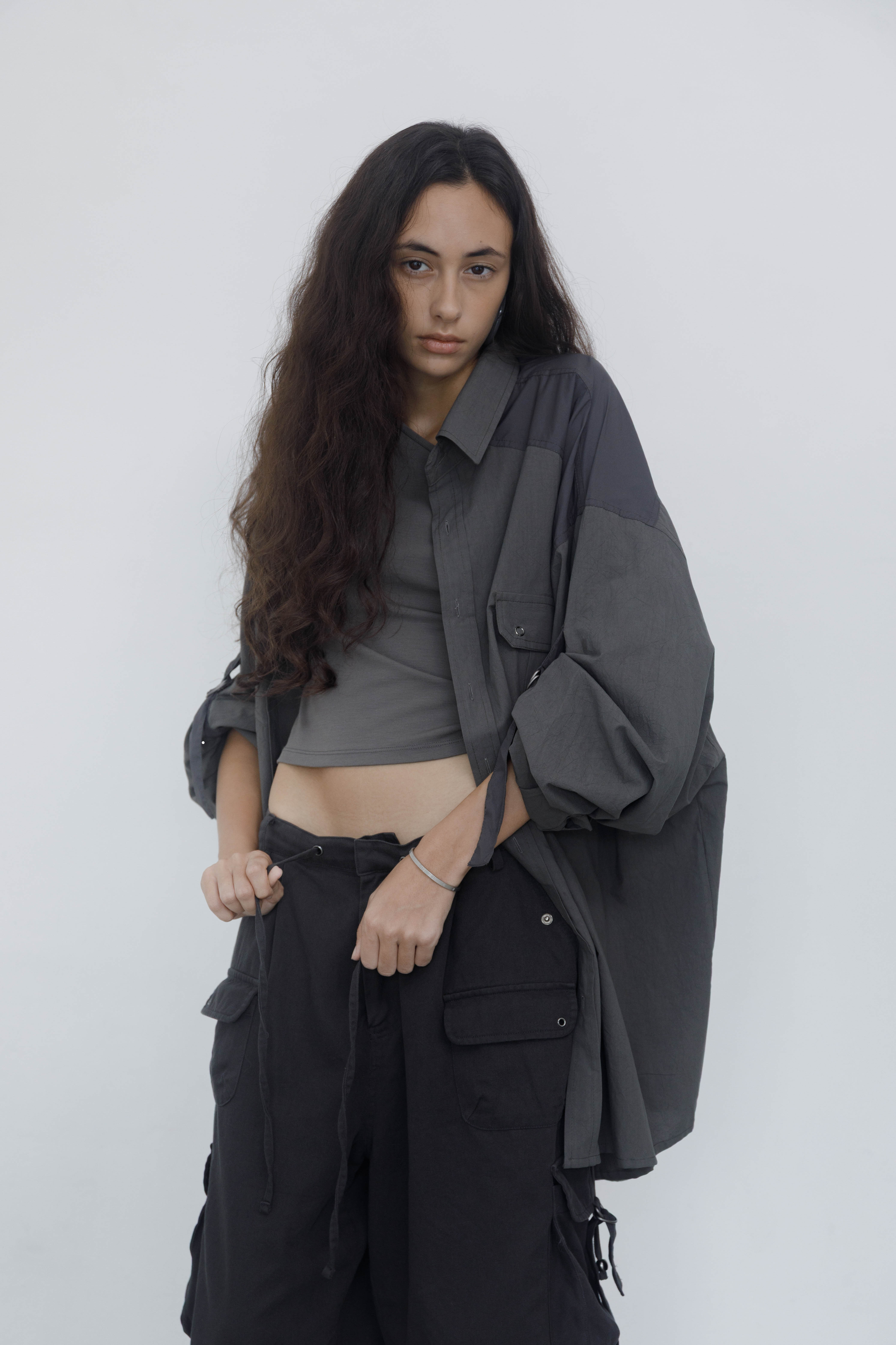 WET TAG | CRINKLED POCKET OVER SHIRT