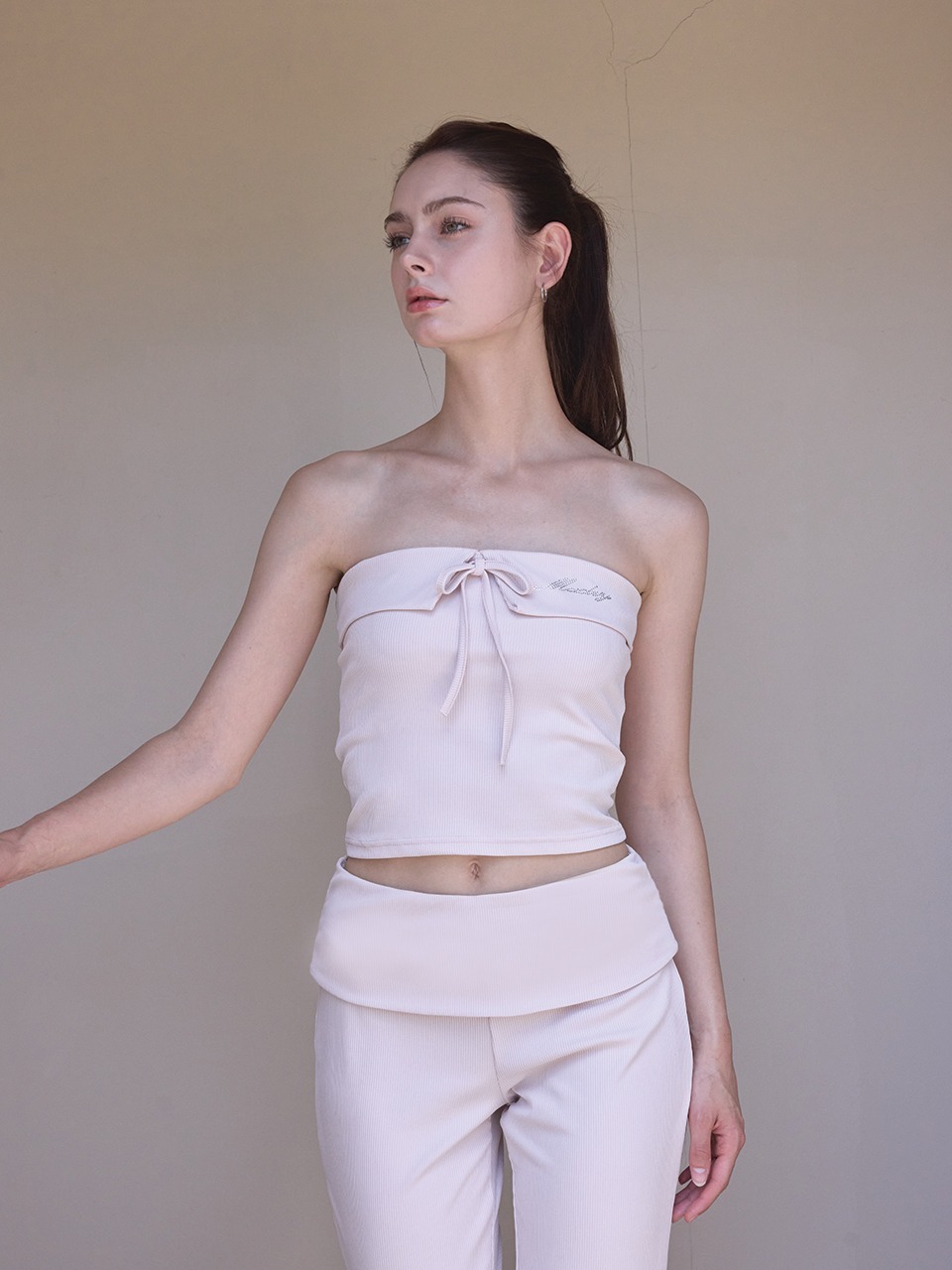 Luster Ribbed Tube Top_Pink - Madey