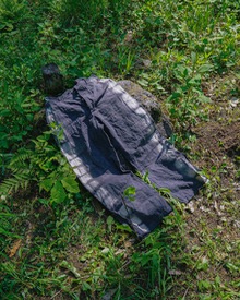 JAGO WOODBLOCK NATURAL DYEING PANTS - PURPLE GRAY - JAGORYU