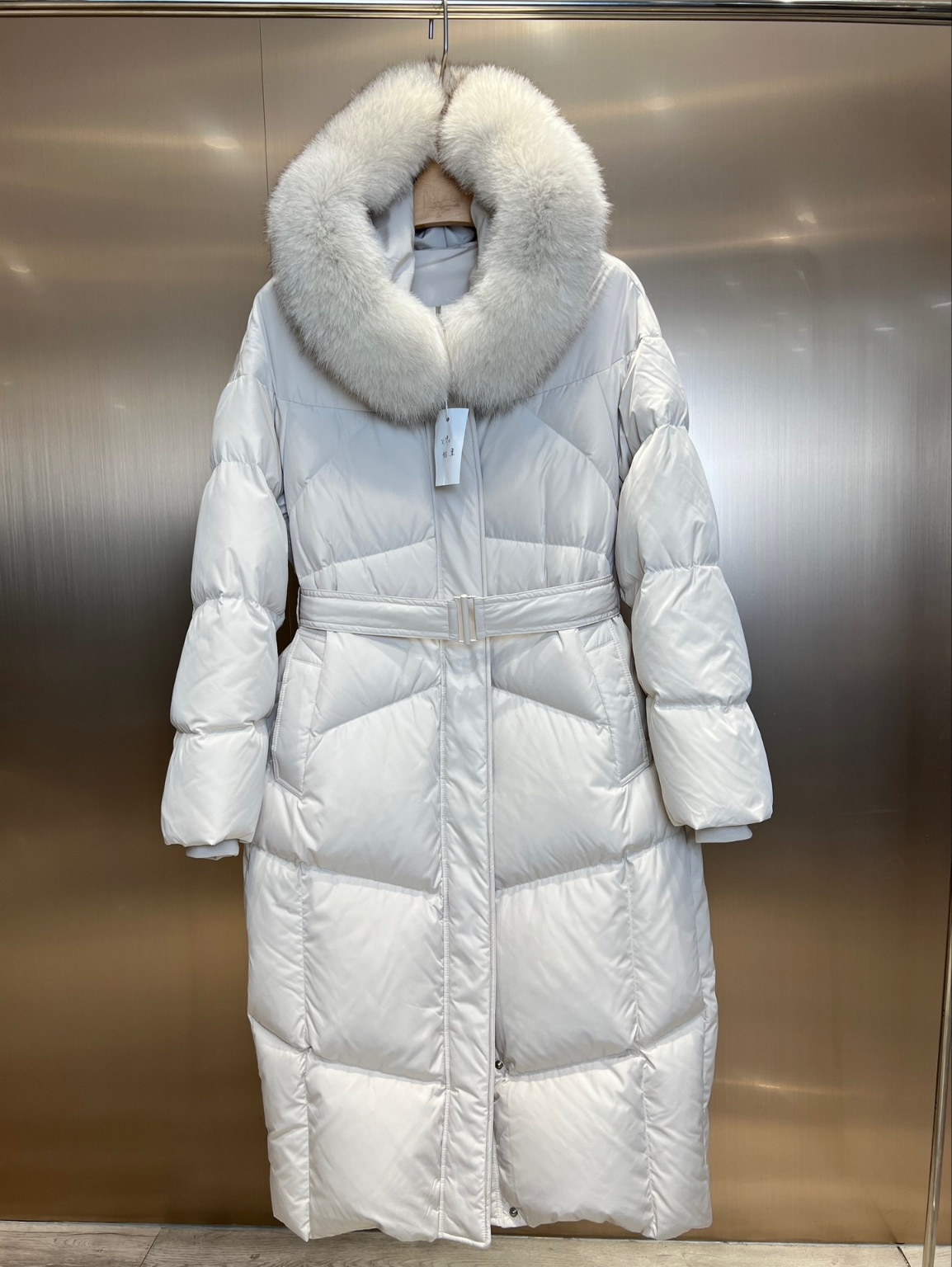 Fox hooded long down padding - 클라라오티티