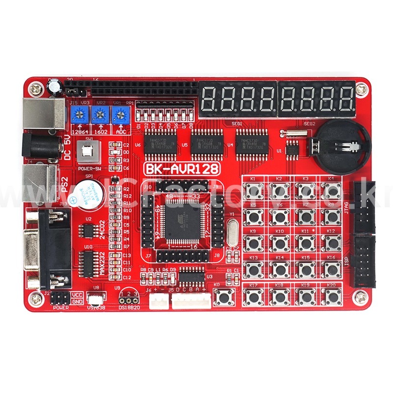 AVR ATMEGA128 개발 보드 BK-AVR128 (ICF0329) - 아이씨팩토리