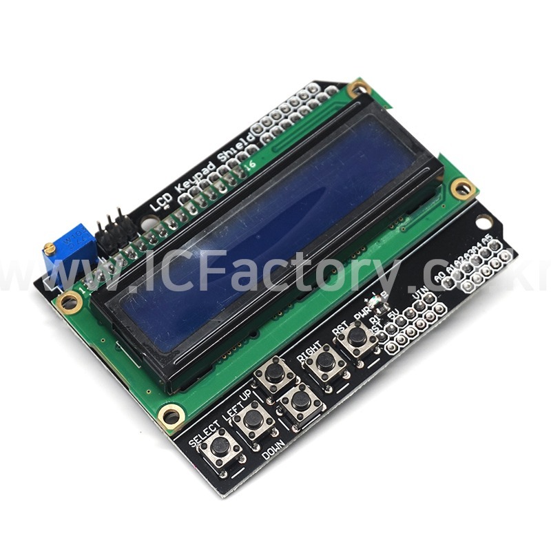 아두이노 우노 호환 1602LCD 키패드 쉴드 모듈 (ICF1838) - 아이씨팩토리