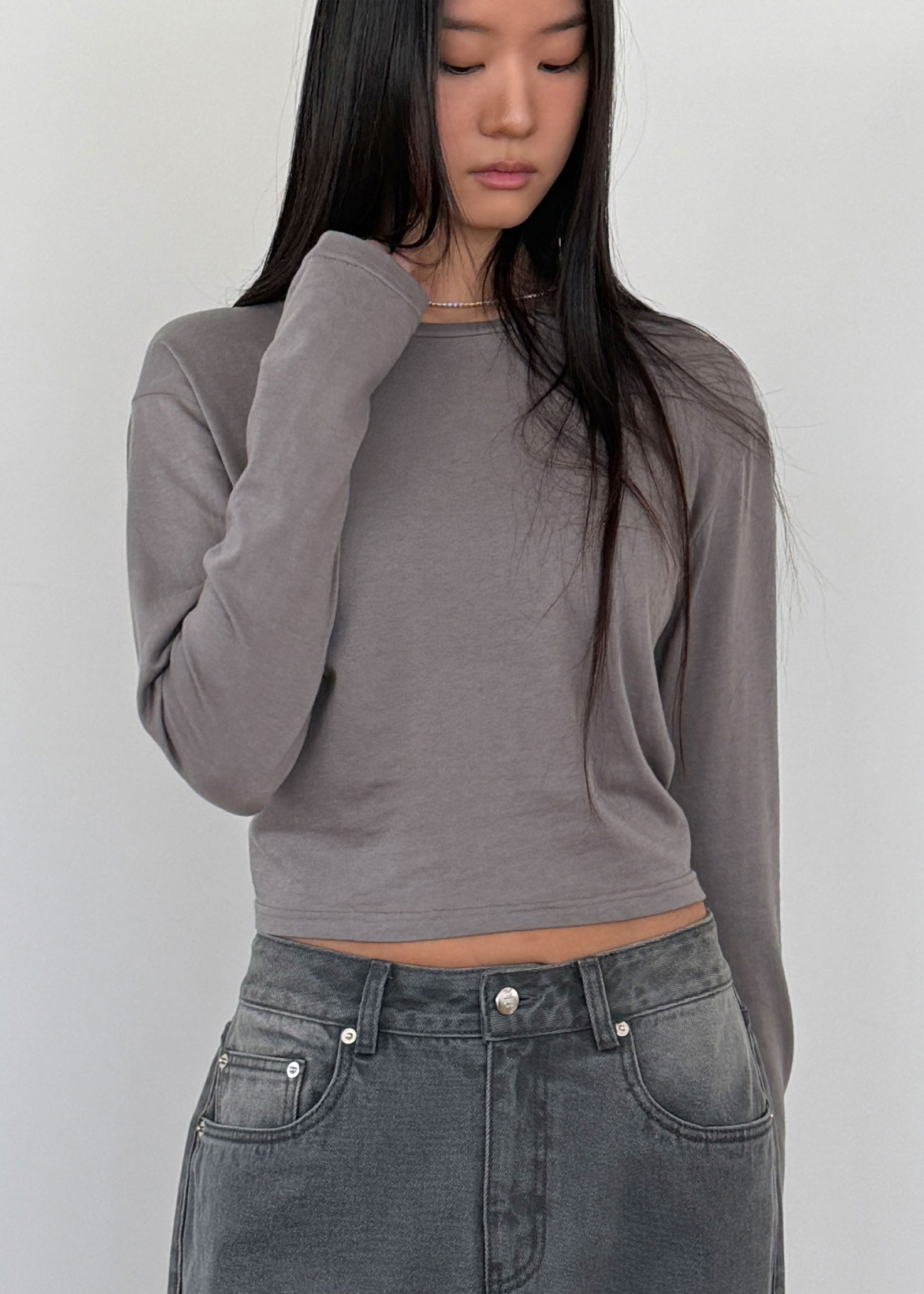 [2nd] Back-Hold Long Sleeve Gray | Practical and Realistic