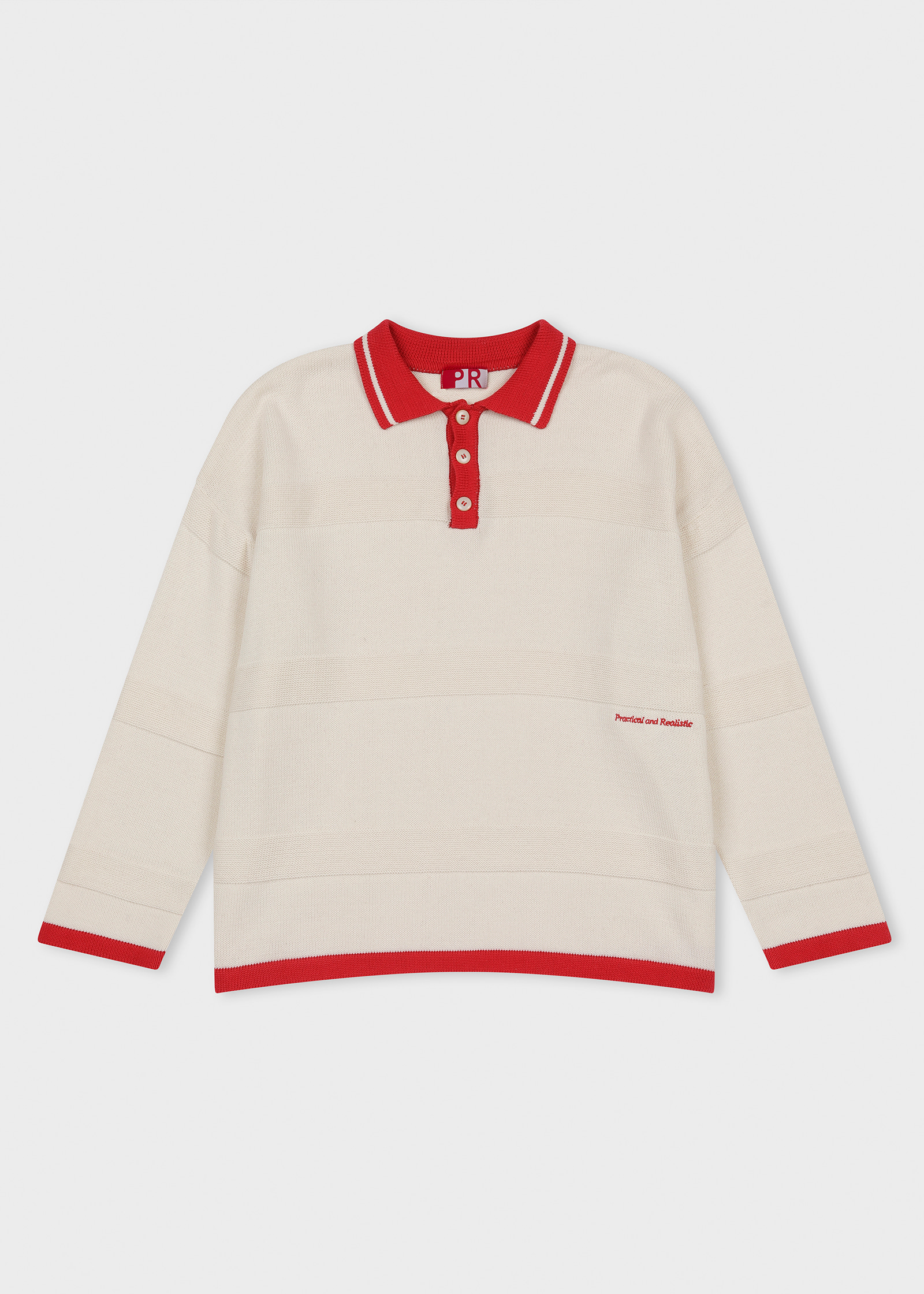 Cotton Knit Polo Cream - Practical and Realistic