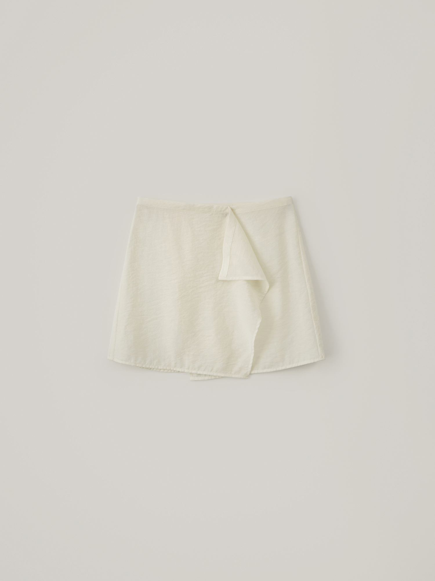 Sheer Button Layered Skirt - Cream - CHE-SEOUL