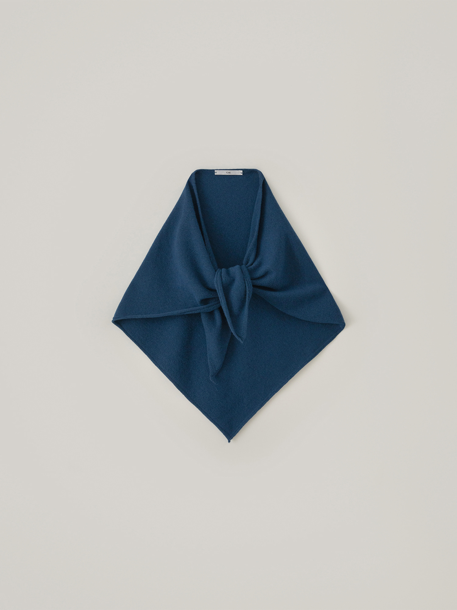 [Cashmere] Triangle Knit Scarf - Deep Blue - CHE-SEOUL