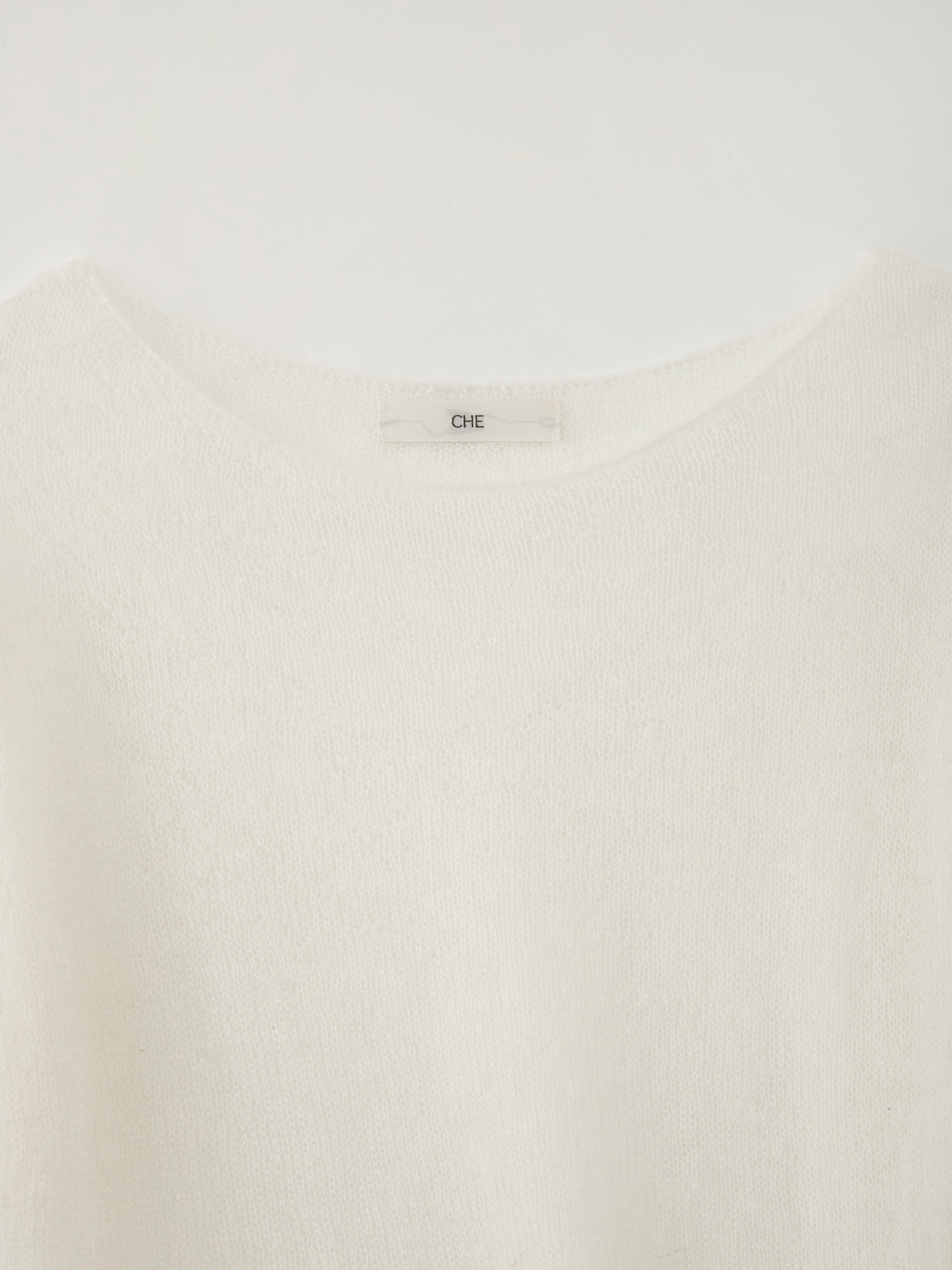 Kid Mohair Long Sleeve Knit - Ivory - CHE-SEOUL