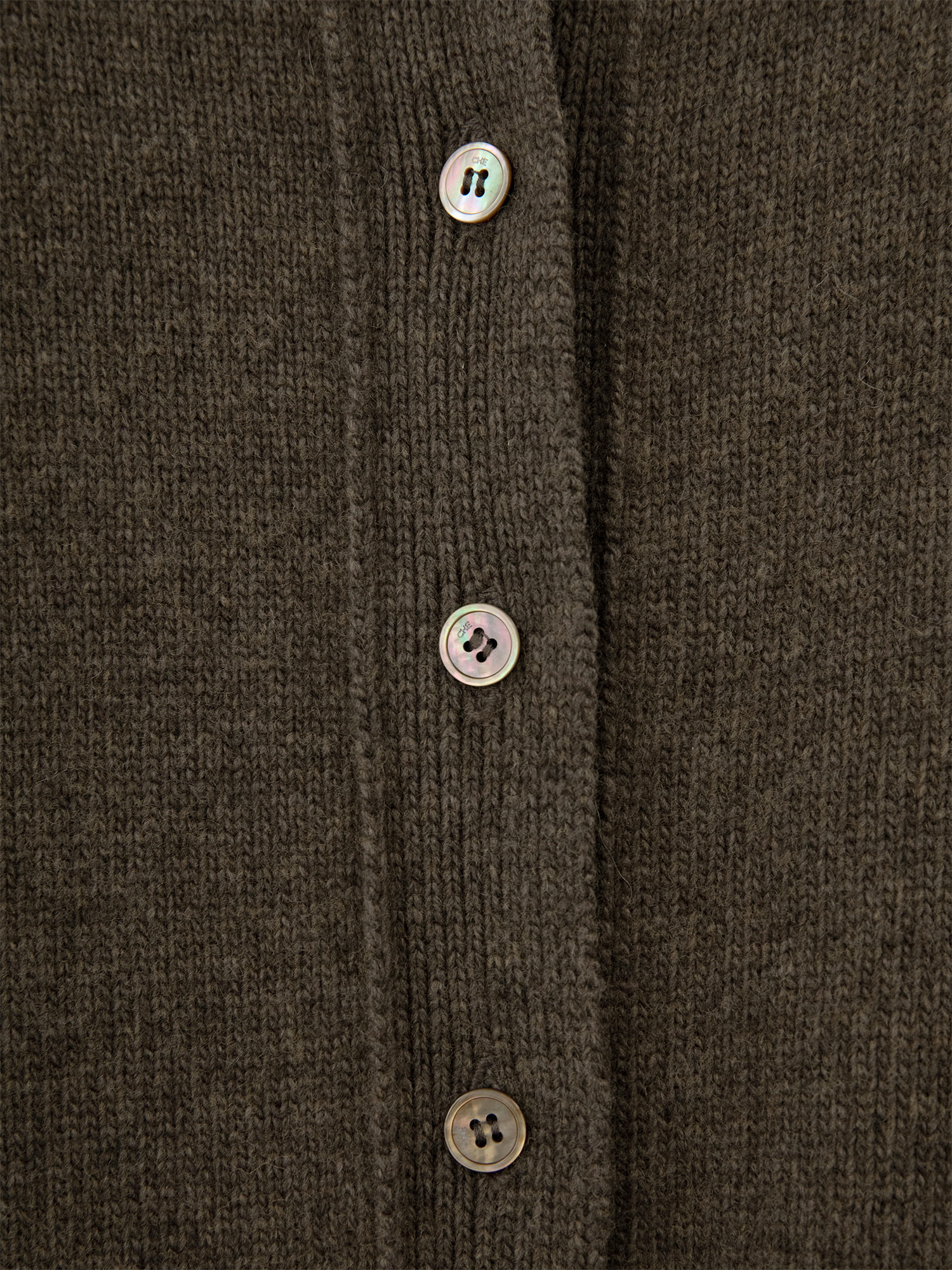 Das Wool High Neck Cardigan - Brown - CHE-SEOUL