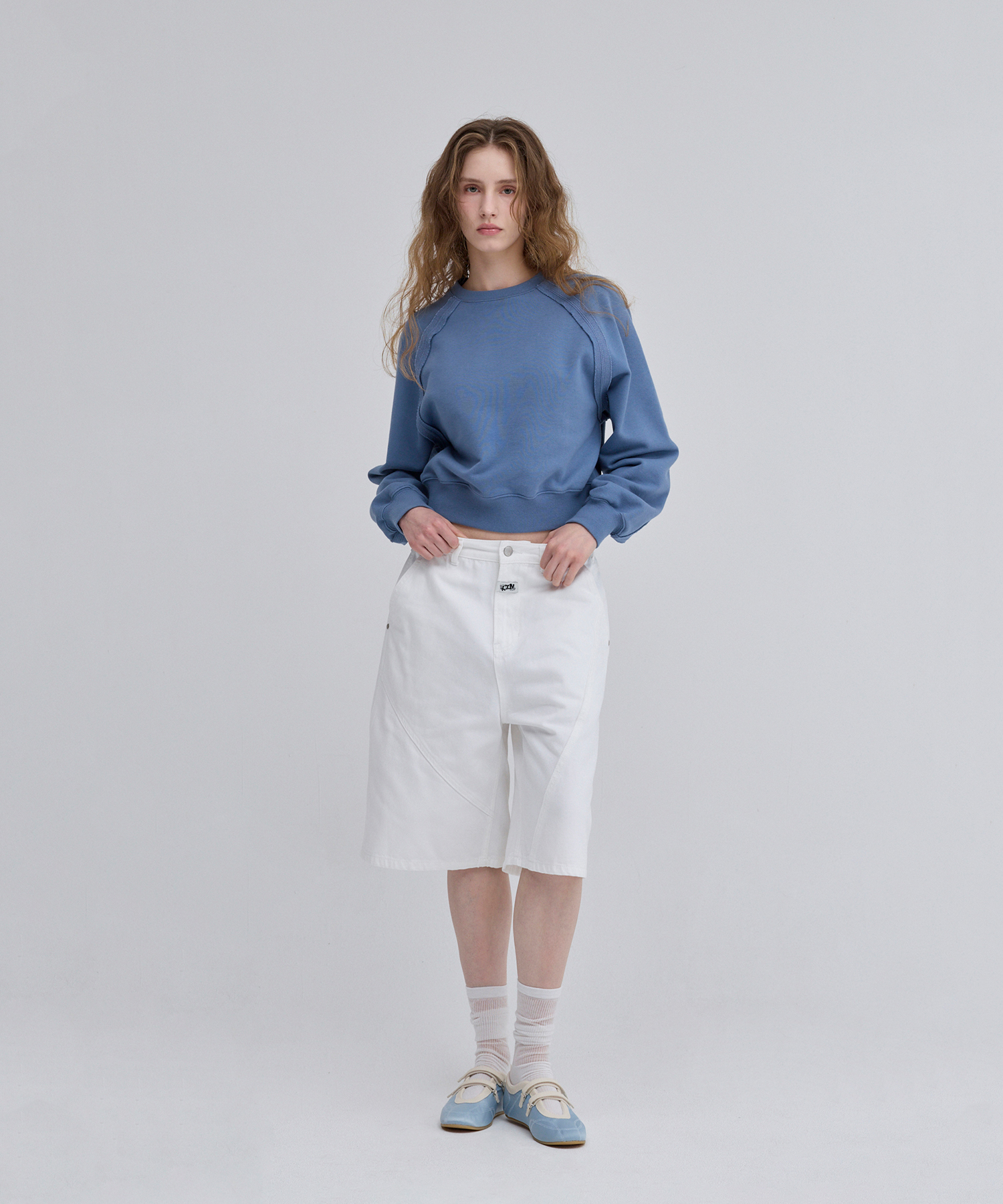 REVERSE RAGLAN SWEATSHIRT BLUE