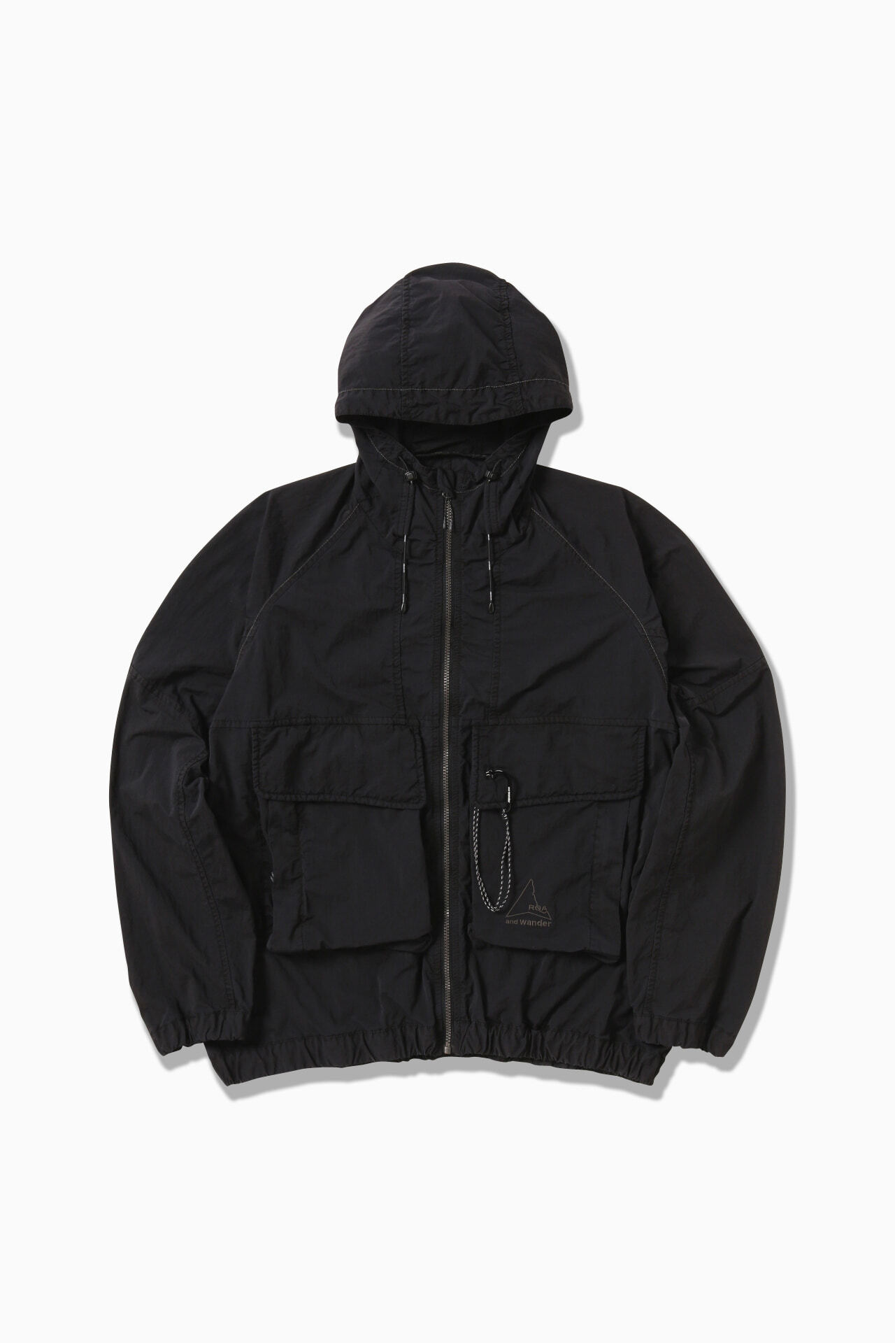 ROA × and wander garment dye nylon hooded jacket | and wander