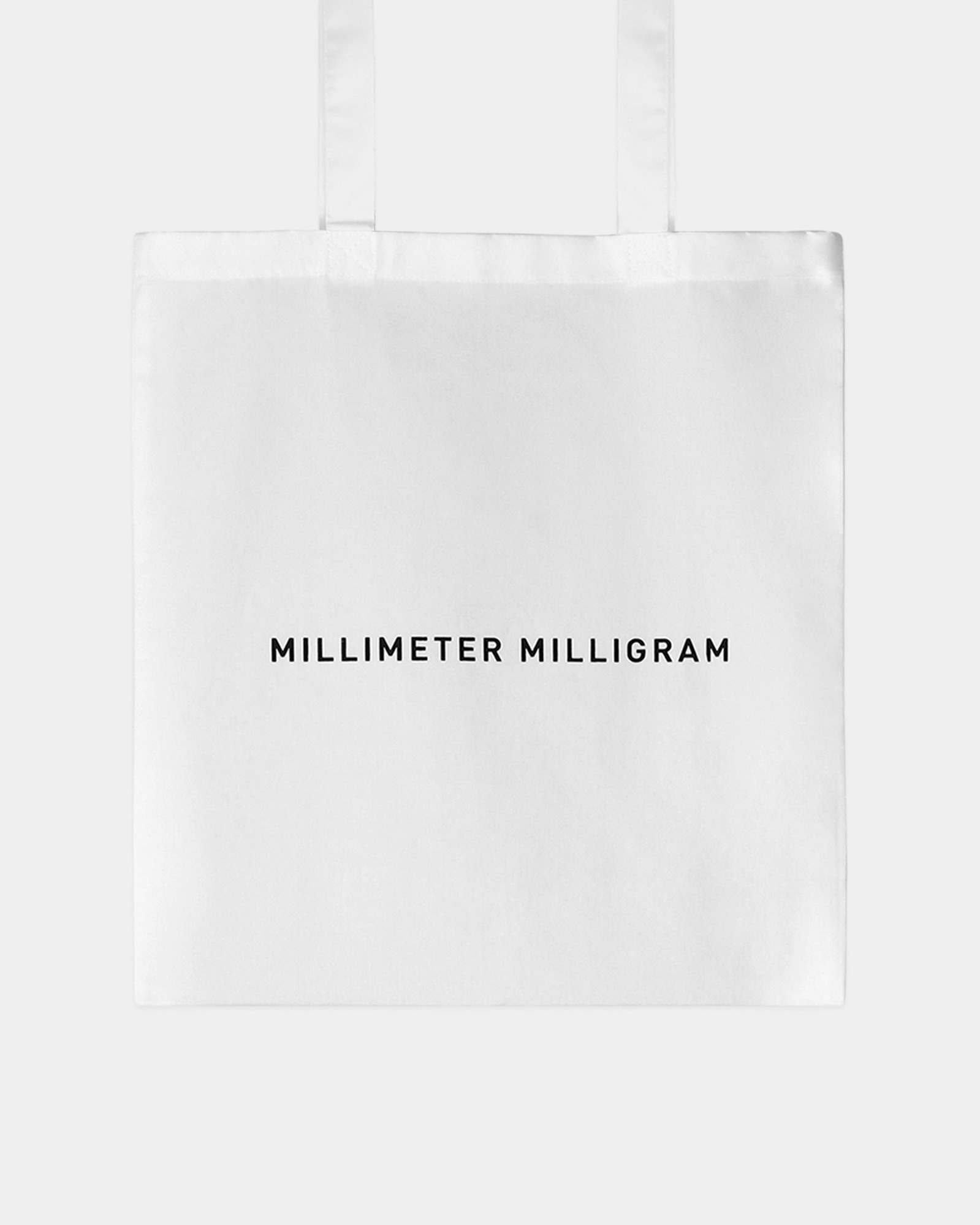 MILLIMETER MILLIGRAM코튼 백 로고 화이트 - MILLIMETER MILLIGRAM
