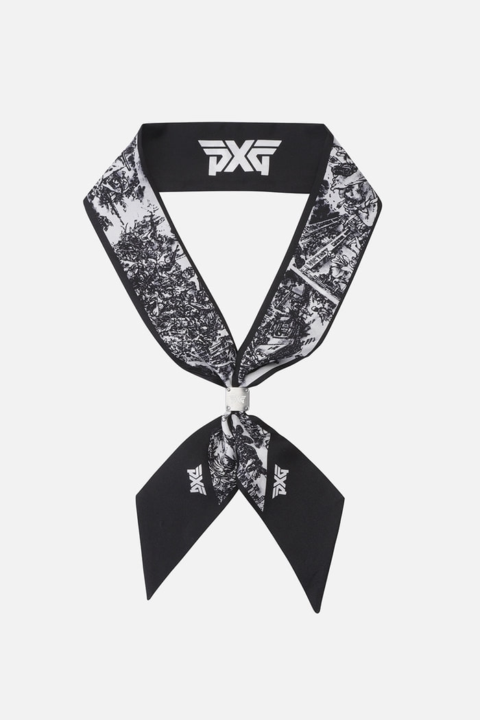 [PXG 공식 아울렛] 여성 PXG X KJG 실크 트윌리 위드 스카프링 (블랙) - GOLF NUTS